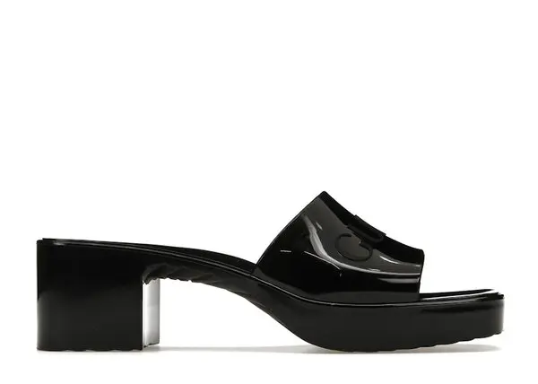 Gucci 60mm Rubber Slide Sandal - Black