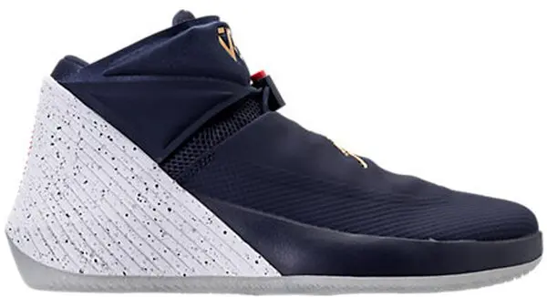 JORDAN Why Not Zer0.1 Tribute Sneakers - Midnight Navy Blue/metallic Gold/white