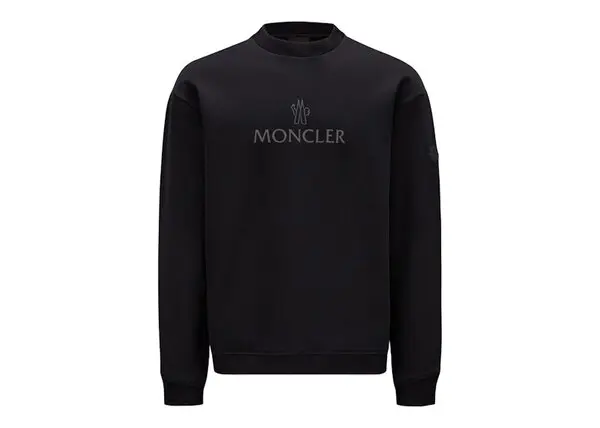 Moncler Reflective Logo Print Crewneck Sweatshirt