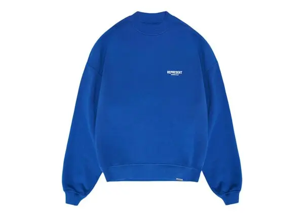 REPRESENT Owner's Club Sweater - Cobalt Blue/white