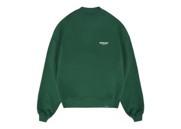 REPRESENT Owner's Club Sweater - Racing Green/white