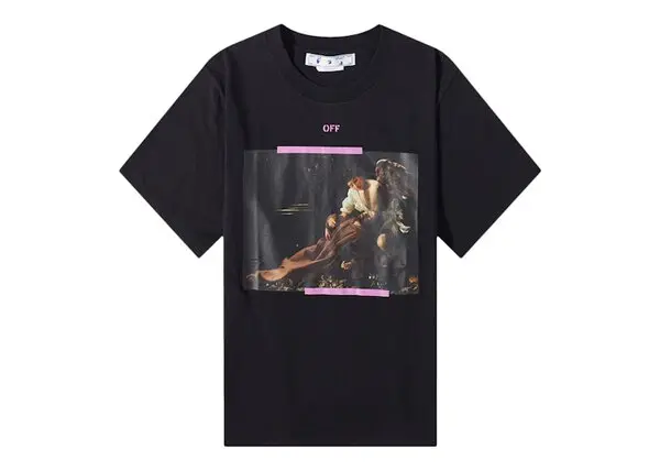 Off-White Arrow Caravaggio St Fran Slim Tee Shirtin - Black