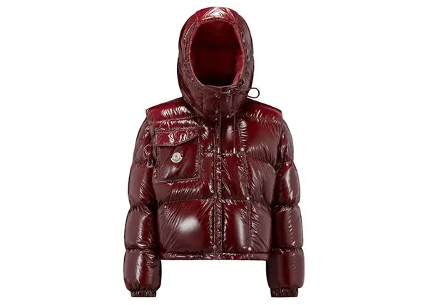 Moncler Karakorum Ripstop Short Down Jacket - Burgundy (i20931a0018359607436)