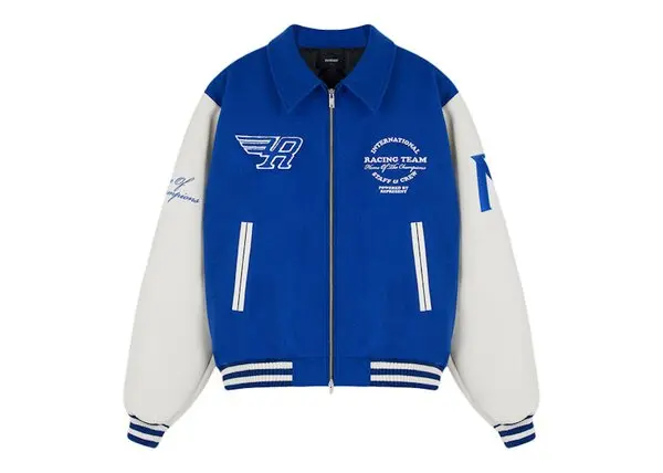 REPRESENT Racing Team Varsity Jacket - Cobalt Blue
