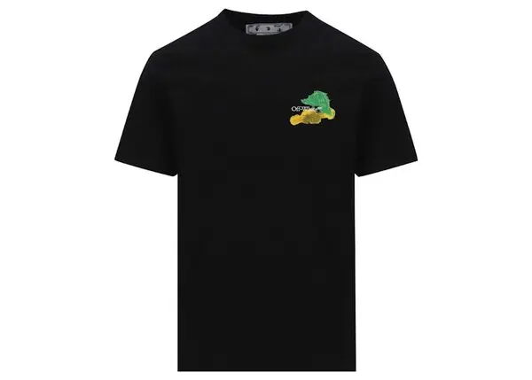Off-White Brush Arrows Slim Logo Print Skate T-shirt - Black