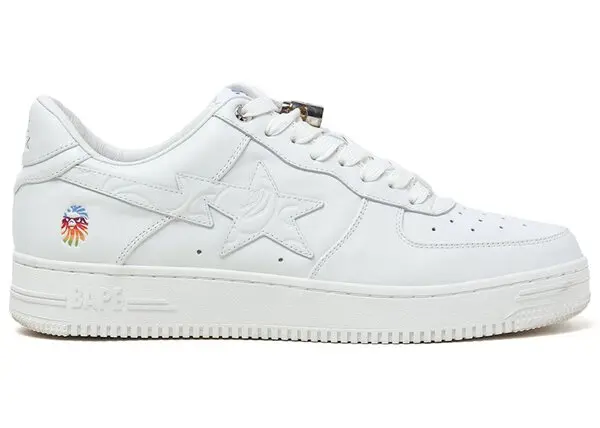 BAPE A Bathing Ape Sta Sneakers - White/rainbow/silver