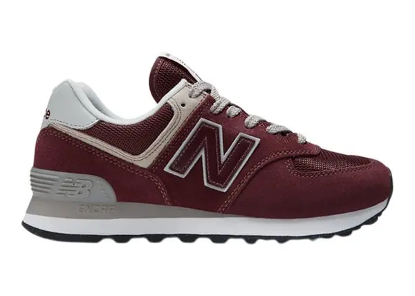 NEW BALANCE 574 Core Sneakers - Burgundy/white