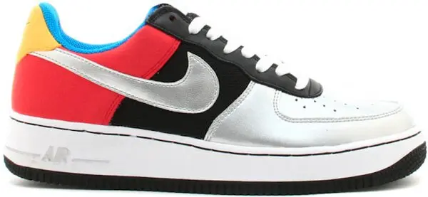 Nike Air Force 1 Low Sneakers - Black/metallic Silver/chile