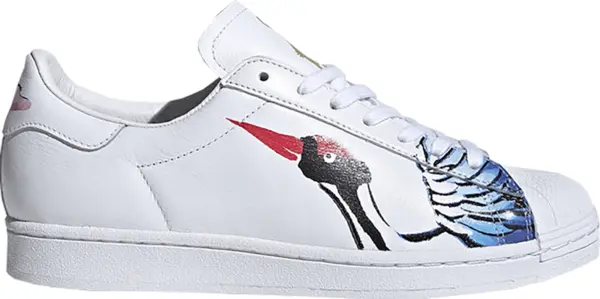 Adidas Superstar Clean Chinese New Year Sneakers - Cloud White/gold Metallic