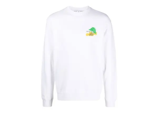 Off-White Brush Arrows Skate Crewneck Sweatshirt - White