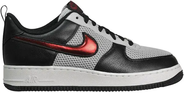 Nike Air Force 1 Low Spiridon Sneakers - Metallic Silver/varsity Red/black