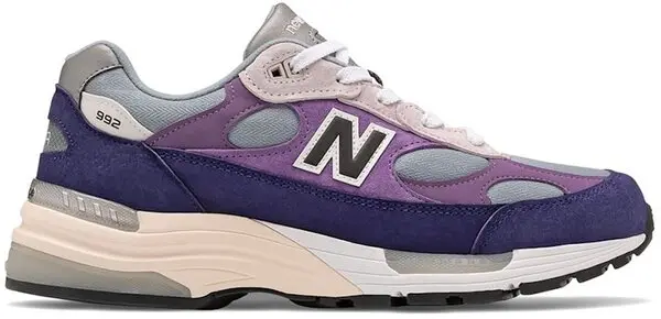 NEW BALANCE 992 Lace-up Sneakers - Purple/metallic Silver
