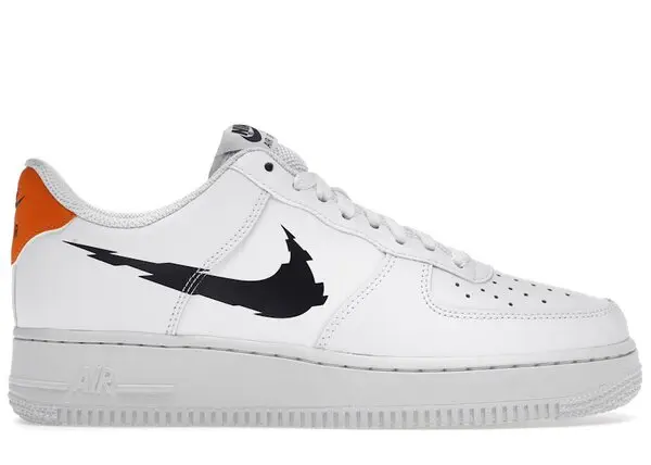 Nike Air Force 1 Low '07 Glitch Swoosh - White/summit White/magma Orange