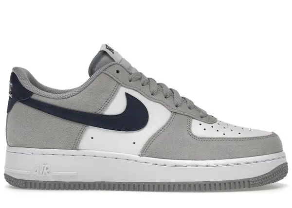 Nike Force 1 Low '07 Sneakers - Light Smoke Grey/midnight Navy Blue/summit White