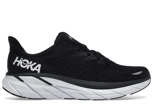 Hoka One One Clifton 8in - Black/white