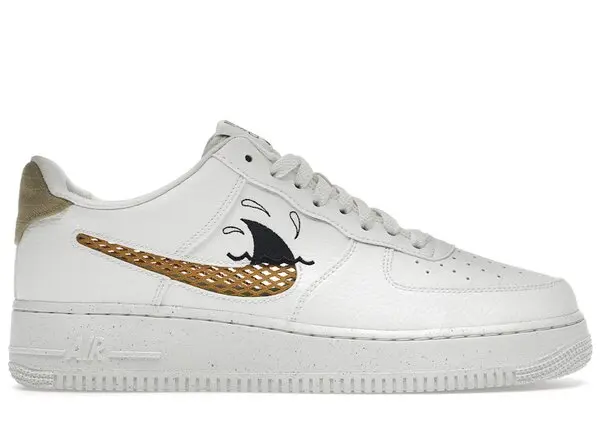 Nike Force 1 Low '07 Lv8 Next Nature Sun Club Sneakers - Sail/black/wheat Grass