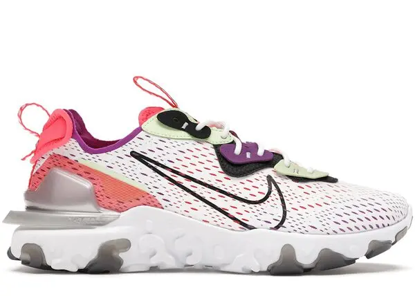 Nike React Vision Sneakers - Summit White/barely Volt/laser Crimson