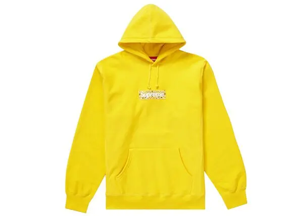 Supreme Bandana Box Logo Hooded Sweatshirt - Yellow