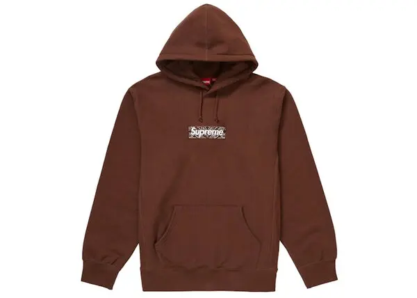 Supreme Bandana Box Logo Hooded Sweatshirt - Dark Brown
