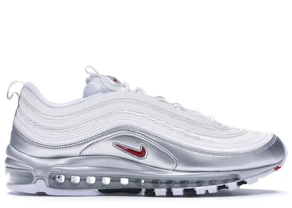 Nike Air Max 97 Sneakers - White/varsity Red/metallic Silver