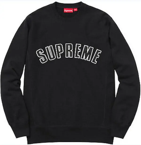 Supreme Arc Logo Crewneck Sweatshirt - Black