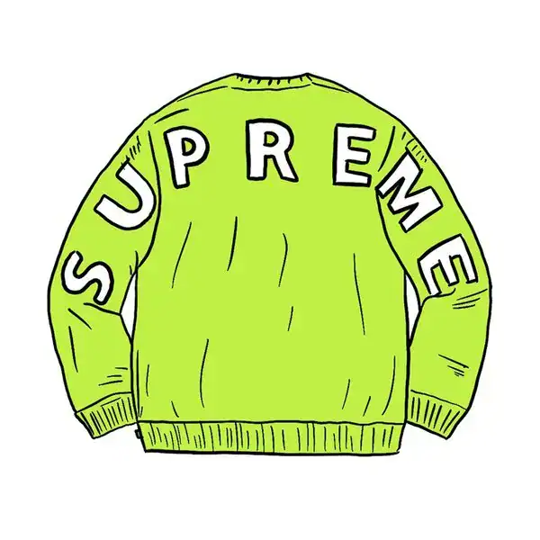 トップス supreme back logo sweater green s Supreme Back Logo Sweater - Green | Editorialist