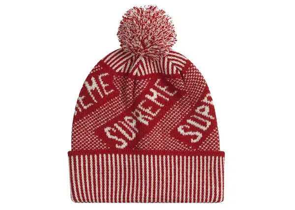 Supreme Banner Beanie - Red