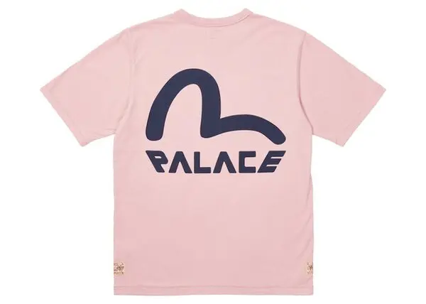 PALACE X Evisu Seagull T-shirt - Pink Nectar