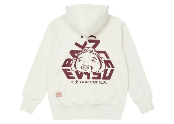 PALACE X Evisu Trigodhead Hood - Egret