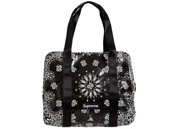 Supreme Bandana Tarp Small Duffle Bag - Black | Editorialist