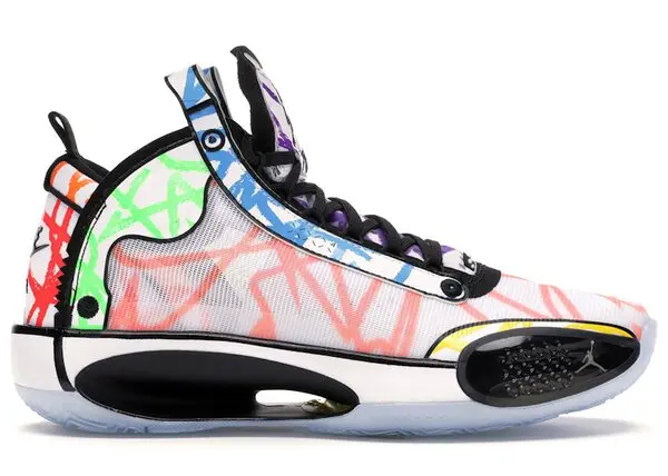 JORDAN Air Xxxiv Zion Williamson Coloring Bookin Sneakers - White/black