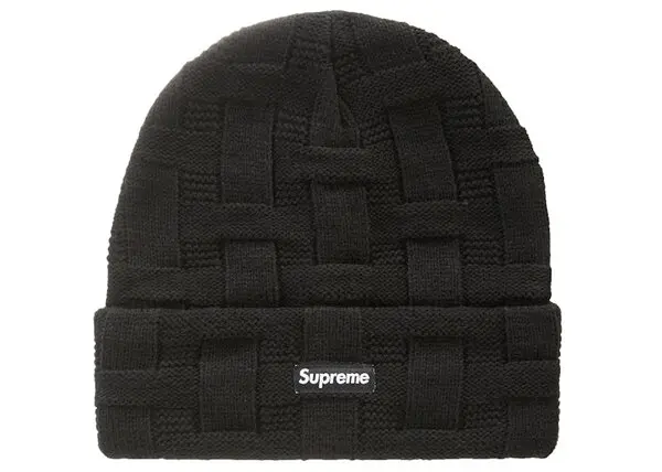 Supreme Basket Weave Beanie - Black