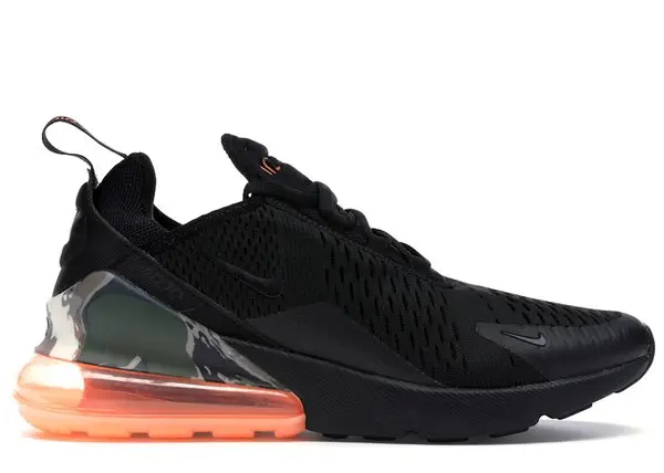 Nike Air Max 270 Camo Sunset Sneakers - Black/sunset Tint/cargo Khaki