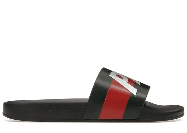 Gucci Palace X Logo Web Slide Sandal - Black