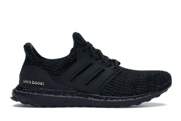 Adidas Ultra Boost 4.0 Triple Black Gold Sneakers - Core Black/gold Metallic