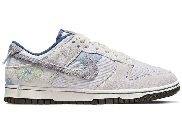 Nike Dunk Low On The Bright Side Sneakers - Photon Dust/wolf Grey/sail