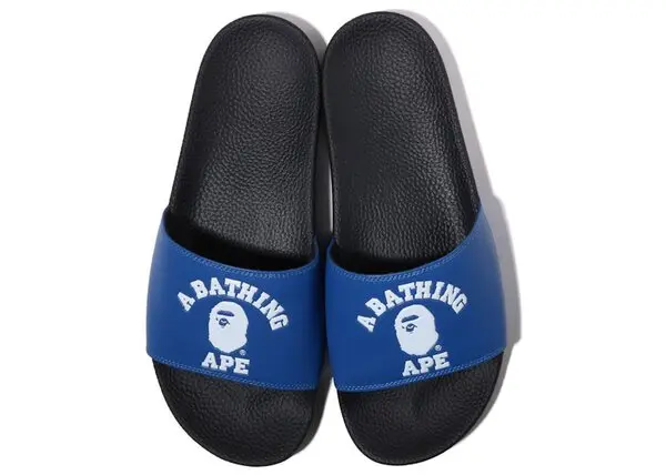 BAPE A Bathing Ape College Slide Sandal - Blue/black/white