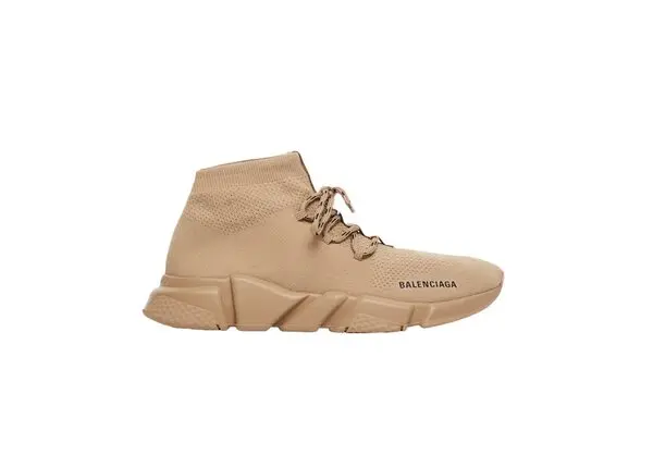 Balenciaga Speed Lace Up Triple Sneakers - Beige
