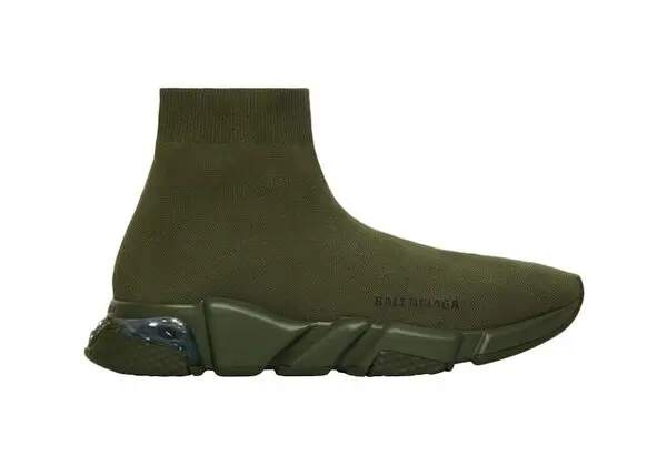 Balenciaga Speed Clear Sole Sneakers - Kaki
