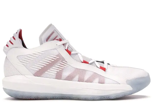 Adidas Dame 6 Dame Time Sneakers - Cloud White/scarelet Red/core Black
