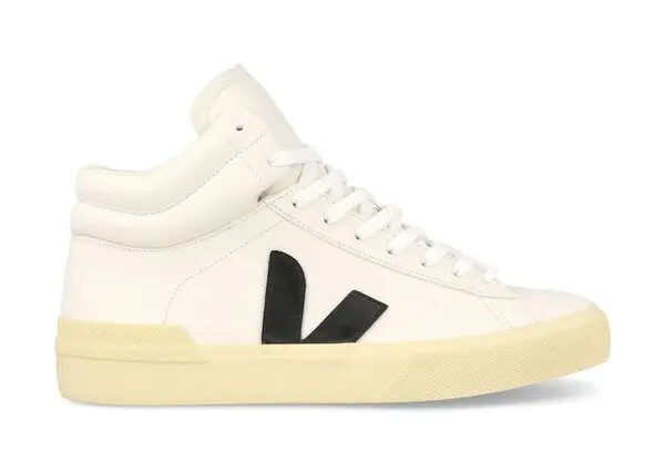 VEJA Minotaur Chromefree Leather High-top Sneakers - White/black/butter