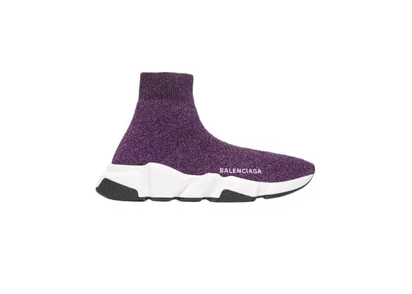 Balenciaga Speed Lurex Sneakers - Purple