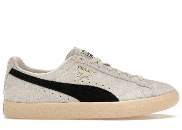 PUMA Clyde Hairy Suede Sneakers - Sedate Grey/cashew