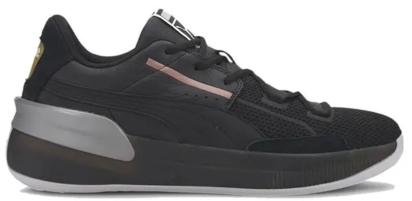 PUMA Clyde Hardwood Metallic Sneakers - Puma Black/puma Silver