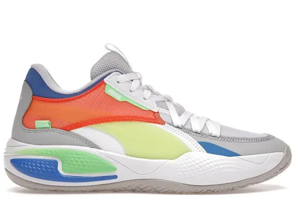PUMA Court Rider Lace Up Sneakers - Puma White/palace Blue