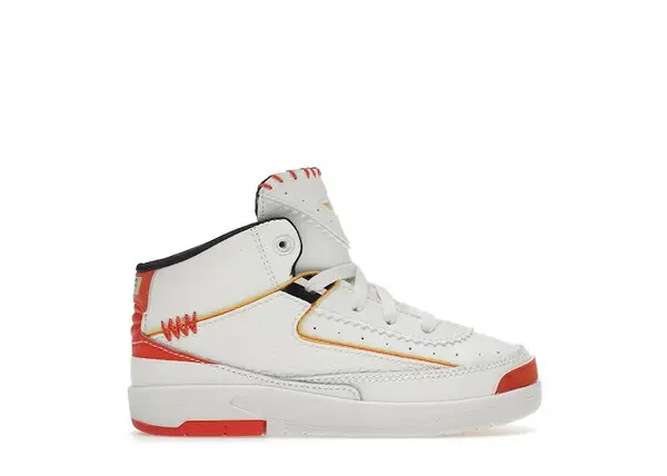 JORDAN 2 Retro Sp Maison Chateau Rouge Sneakers - Sail/citron Pulse/orange