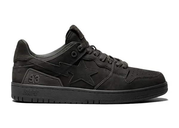 BAPE A Bathing Ape Sk8 Sta Triple Nubuck - Black