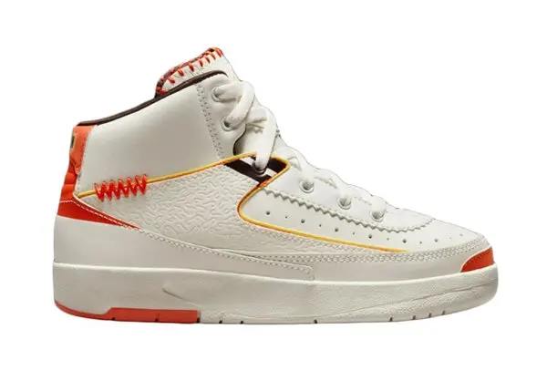 JORDAN 2 Retro Maison Chateau Rouge - Sail/citron/pulse Orange