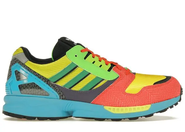 Adidas Zx 8000 Atmos Mash Up Sneakers - Red/yellow/green