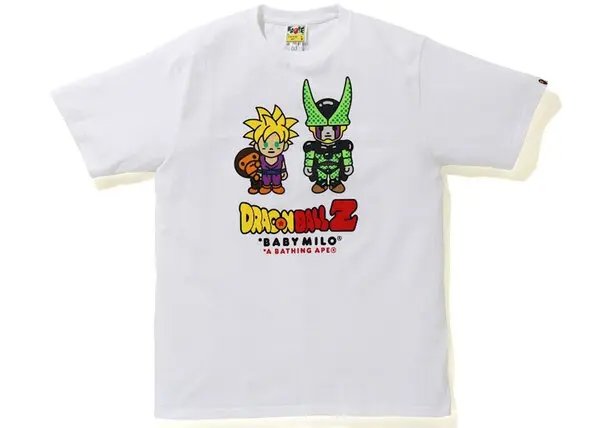 BAPE X Dragon Ball Z Baby Milo Son Gohan & Cell Tee Shirt - White